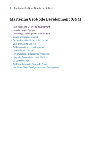 Mastering Geonode Development Gn4 Geonode Training Pdf Computers