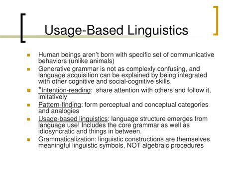 Ppt Constructing A Language By Michael Tomasello Powerpoint Presentation Id5922460