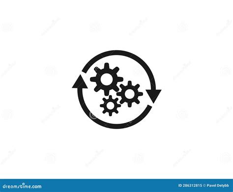 Automatism Process Icon Vector Illustration Stock Vector Illustration Of Flat