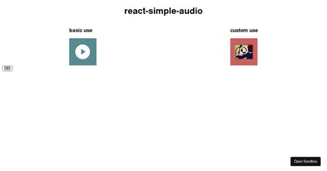 React Simple Audio Demo Forked Codesandbox
