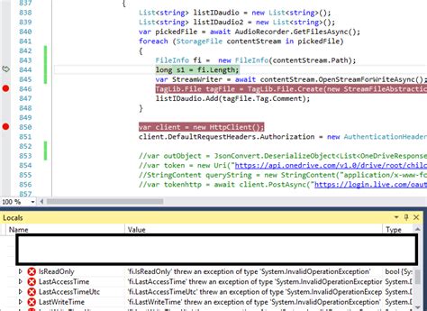 C Cannot Access Lastaccesstime Of File In Uwp App Stack Overflow
