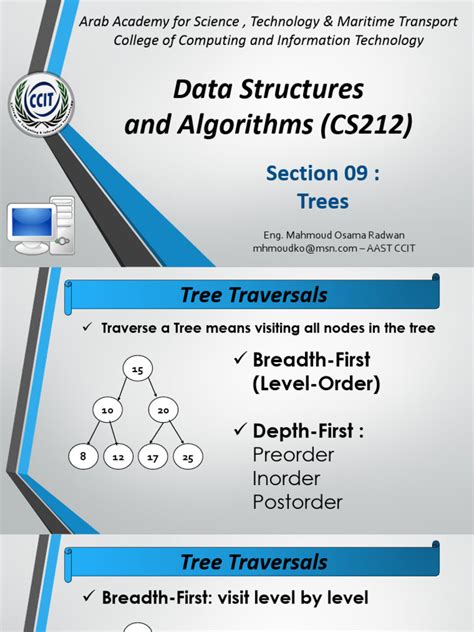 Cs212 Sep2016 09 Tree Traversals Pdf Combinatorics Mathematical