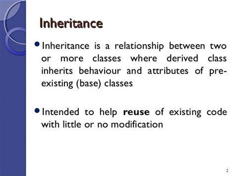 Inheritance Object Oriented Programming