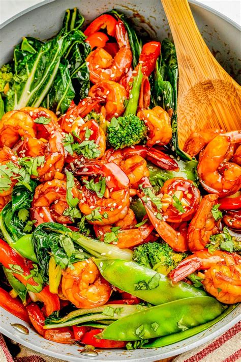 20 Minute Garlic Shrimp Stir Fry Recipe Averie Cooks