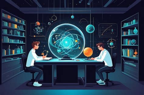 Premium AI Image Depict A Physics Lab With Babes Exploring The Principles Of Quantum Mechanics