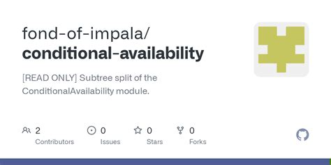 GitHub Fond Of Impala Conditional Availability READ ONLY Subtree Split Of The