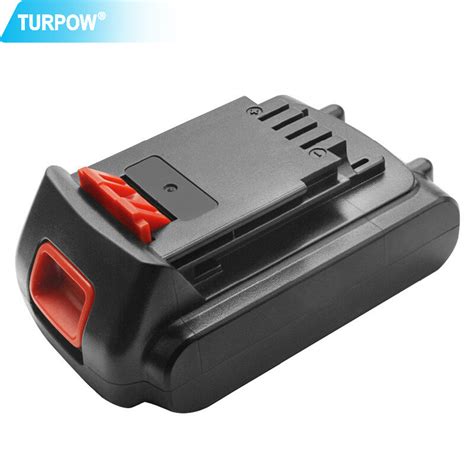 Turpow 18v 20v 3000mah 리튬 이온 교체 용 배터리 블랙 And 데커 용 충전기 Lb20 Lbx20 Lbxr20 전동 공구 충전 용 배터리 액세서리 및 용품