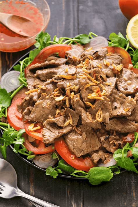 Vietnamese Beef Salad Bò Xào Xà Lách Xoong Wok And Kin