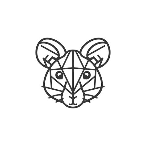 Geometric Mouse Design Simple And Cute Premium Ai Generated Vector