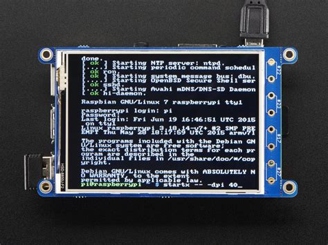 PiTFT Plus Display Resistivo X TFT Touchscreen Raspberry Pi B Pi Pi Electronilab