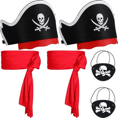 Vicenpal 6 Pieces Captain Pirate Costume Accessories Set 2