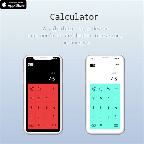 Calculator Ui Lightdark Mode By Anantha Krishnan On Dribbble