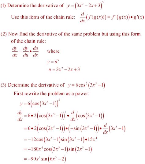 chain rule derivatives worksheet