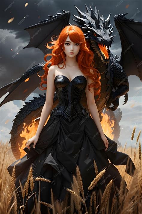 Premium Ai Image Anime Girl With Dragon Warrior Anime Girl Anime Girl