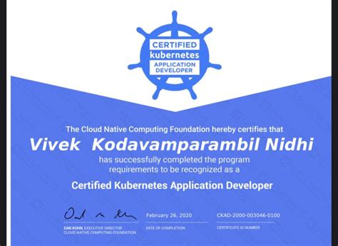 Vivek Nidhi On Linkedin Cncf Ckad Kubernetes 50 Comments