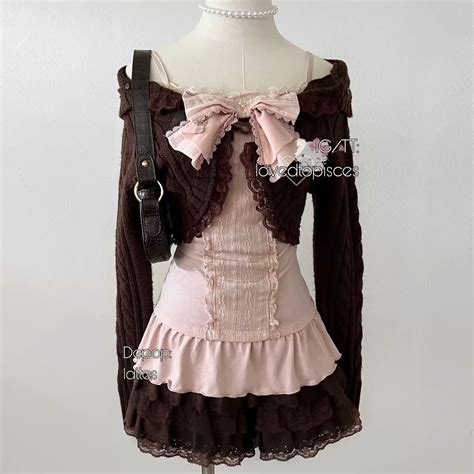Girly Coquette Dollette Jfashion Strawberry Chocolate Pink Brown Fall