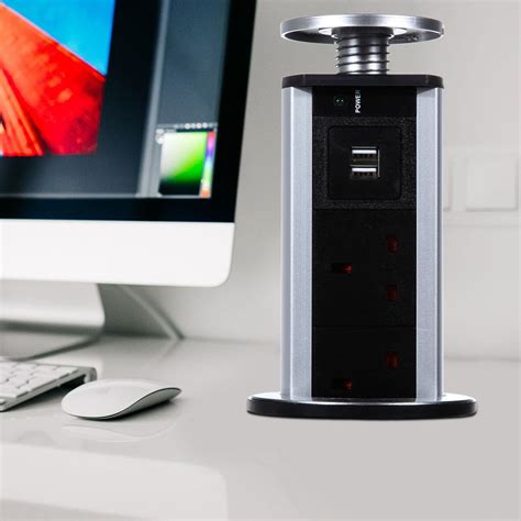 Pull Pop Up 3 Power Socket 2 Usb Charging Port Kit Grandado