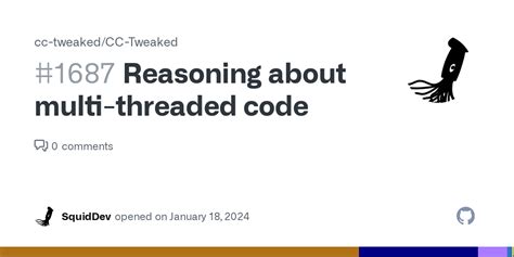 Reasoning About Multi Threaded Code · Issue 1687 · Cc Tweakedcc Tweaked · Github