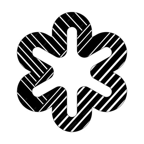 Premium Photo Asterik Icon Black White Diagonal Lines