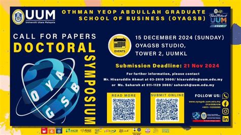 Call For Papers Oyagsb Doctoral Symposium 32024 Are You A Doctoral