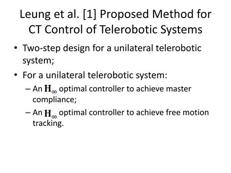 Ppt Ece 662 Project Presentation Discrete Time Optimal Control Of A Telerobotic System