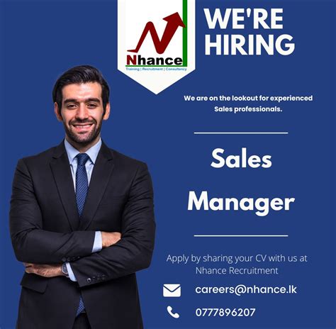 Nhance Recruitment On Linkedin Hiring Nhancerecruitment Hiring Hiringnow Salesmanager