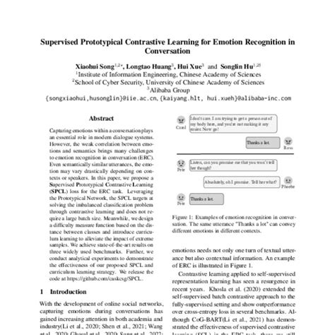 Supervised Prototypical Contrastive Learning For Emotion Recognition In Conversation Acl Anthology