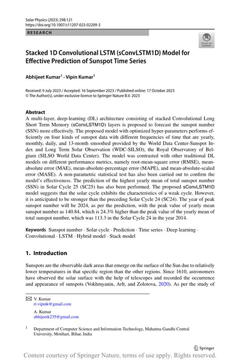 Stacked 1d Convolutional Lstm Sconvlstm1d Model For Effective