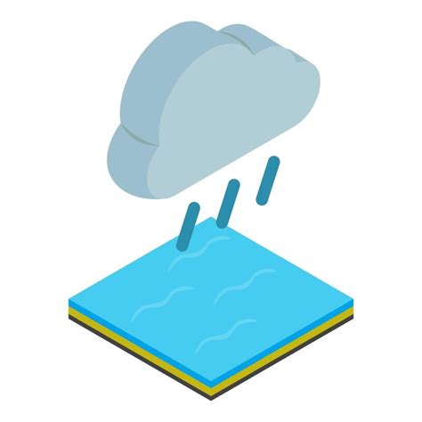 Premium Vector Heavy Rain Icon Isometric Vector Dark Cloud With