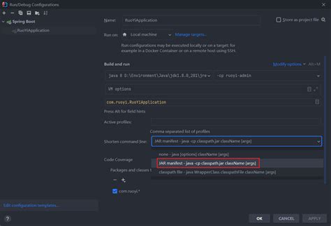 [bug0029] intellij idea2021 3运行报command line is too long code7rain 博客园