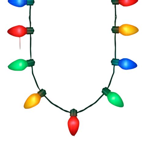 9 Bulbs Huge Old School Wearable Christmas Light Necklace Magic Matt