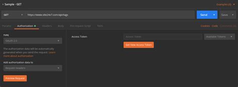 Postman Configuration For Authorizing Site24x7 Requests