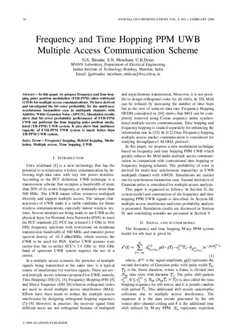 pdf fth ppm uwb enhanced multiuser access