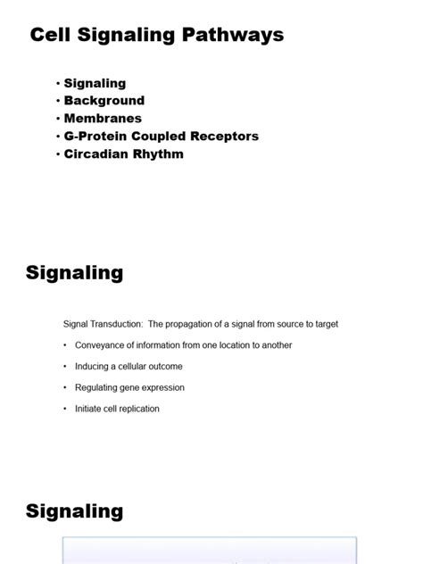 Cell Signaling Pdf Cell Signaling Signal Transduction