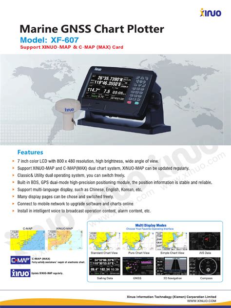 Xf 607 Marine Gnss Chart Plotter Pdf