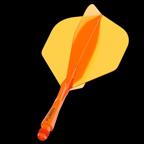 Winmau Fusion Integrated Flight And Shaft Orange Short Mack Darts