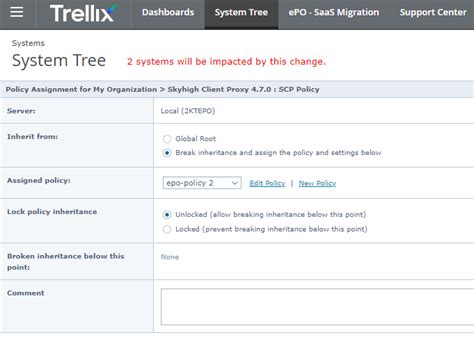 Access Updated Sse Policy Through Trellix Epo Onprem Skyhigh Security