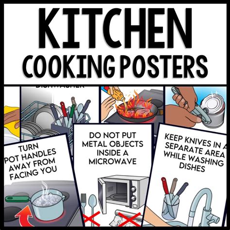 Cooking Posters Life Skills Kitchen Safety Life Skills Creations