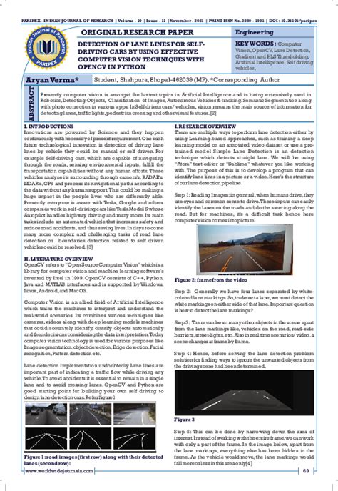 Pdf Detection Of Lane Lines For Selfdriving Cars By Using Effective Computer Vision Techniques