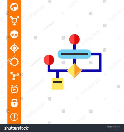 Algorithm Flowchart Icon Vector De Stock Libre De Regalías 703614571 Shutterstock