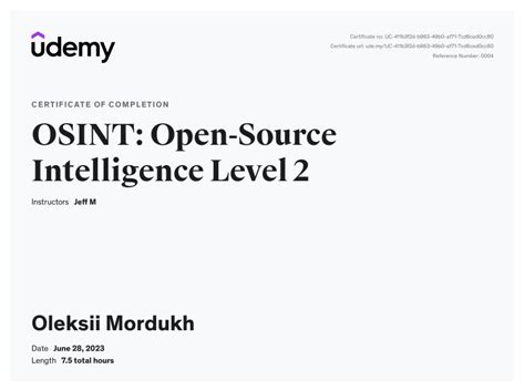 Oleksii Mordukh On Linkedin Im Happy To Share That Ive Obtained A New Certification Osint