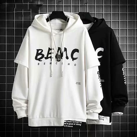 男士卫衣春秋款韩版潮流百搭宽松学生秋季帅气连帽in冬装上衣服 虎窝淘