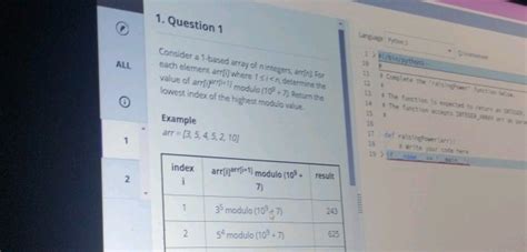 1 Question 1 Consider A 1 Based Array Of N StudyX