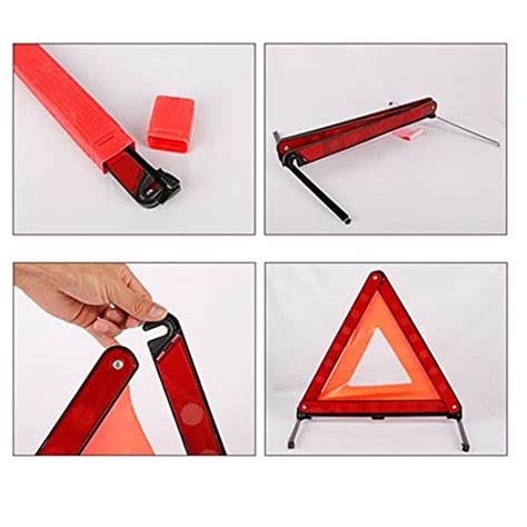 Beetoo Reflective Triple Triangle Car Warning Sign Foldable Emergency