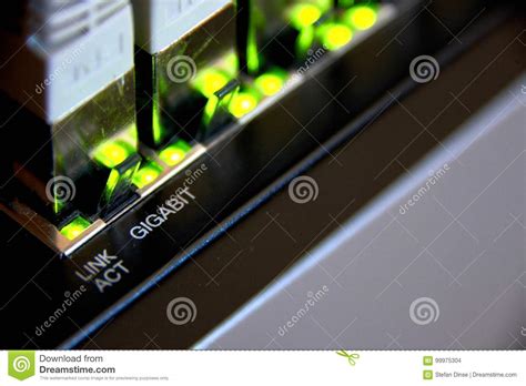 Gigabit Ethernet Connection Stock Photo Image Of Cord Cat