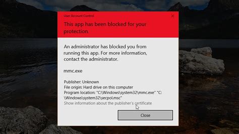 Esta aplicación ha sido bloqueada para su protección Trabaja Mundowin