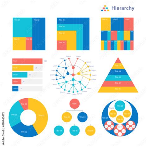 Hierarchy Infographic Chart Design Template Set Structure Of Process