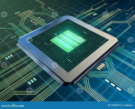 Powerful Microprocessor Of The Future Hi Tech New Generation Processor For Processing And