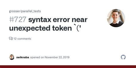 syntax error near unexpected token ` · issue 727 · grosser parallel tests · github