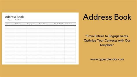 Free Printable Address Book Templates Pdf Excel Word